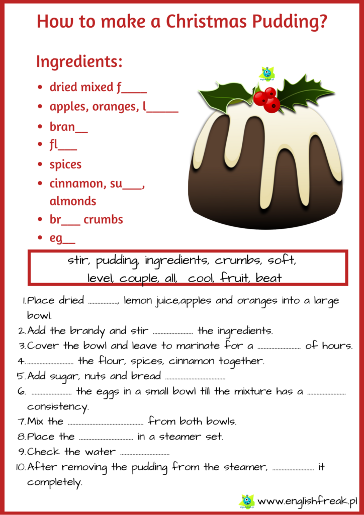 How to make a Christmas Pudding? - English Freak | materiały edukacyjne