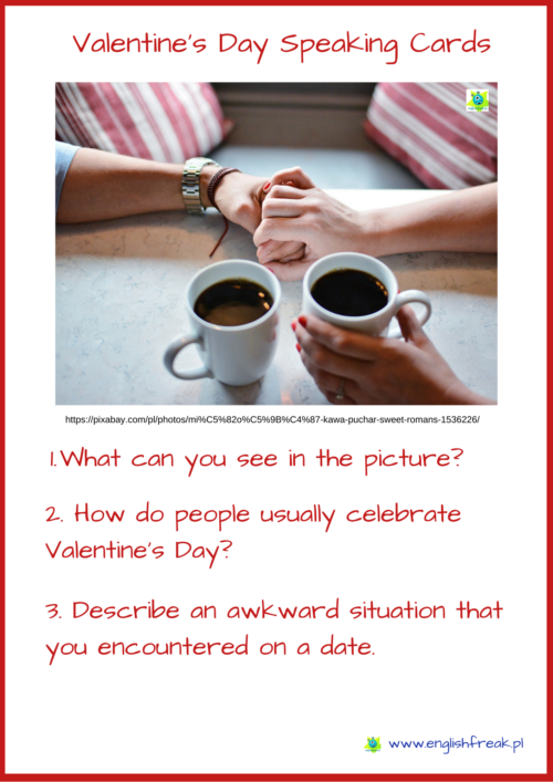 Valentine's Day Speaking Cards - let's talk! - English Freak ...