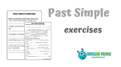 Past Simple Exercises - propozycje ćwiczeń - English Freak | materiały ...