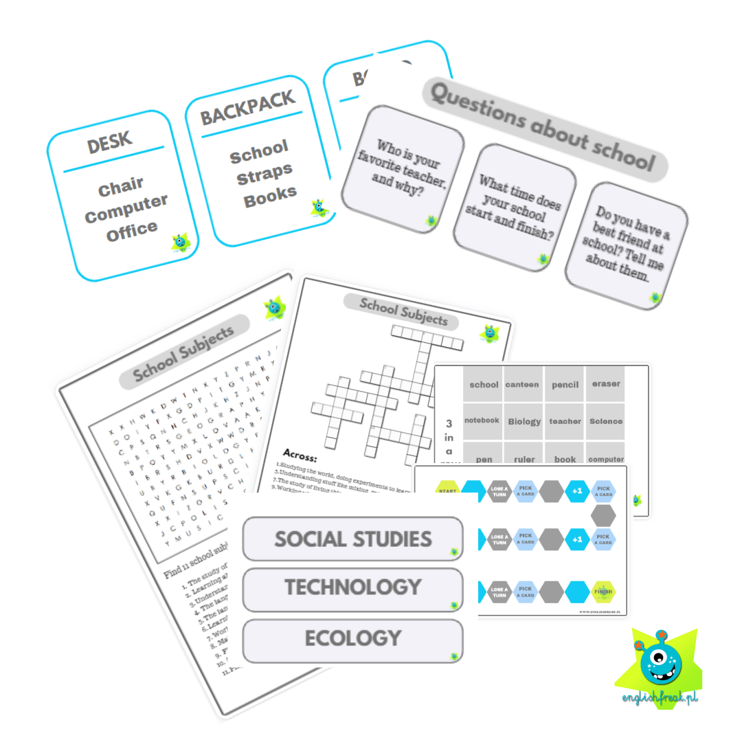 School Activity Pack - czyli jak utrwalić słownictwo związane ze szkołą ...