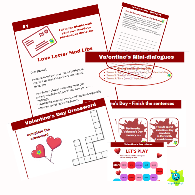 Valentine's Day Speaking Cards - let's talk! - English Freak ...