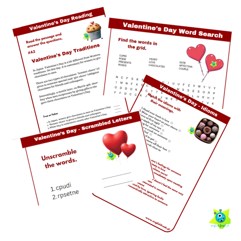 Valentine's Day Speaking Cards - let's talk! - English Freak ...