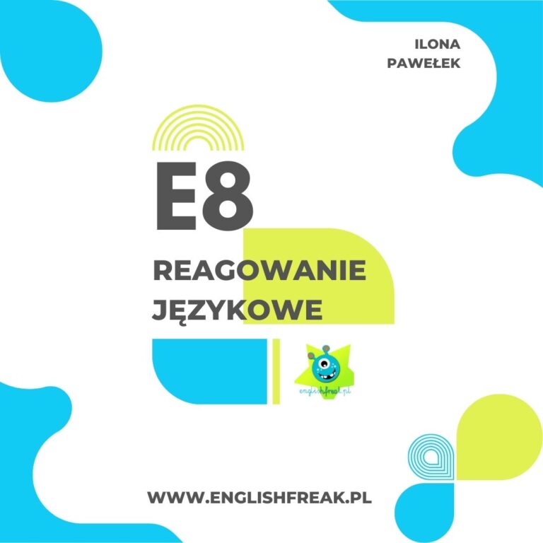 "E8 - writing" - karty pracy - English Freak | materiały edukacyjne